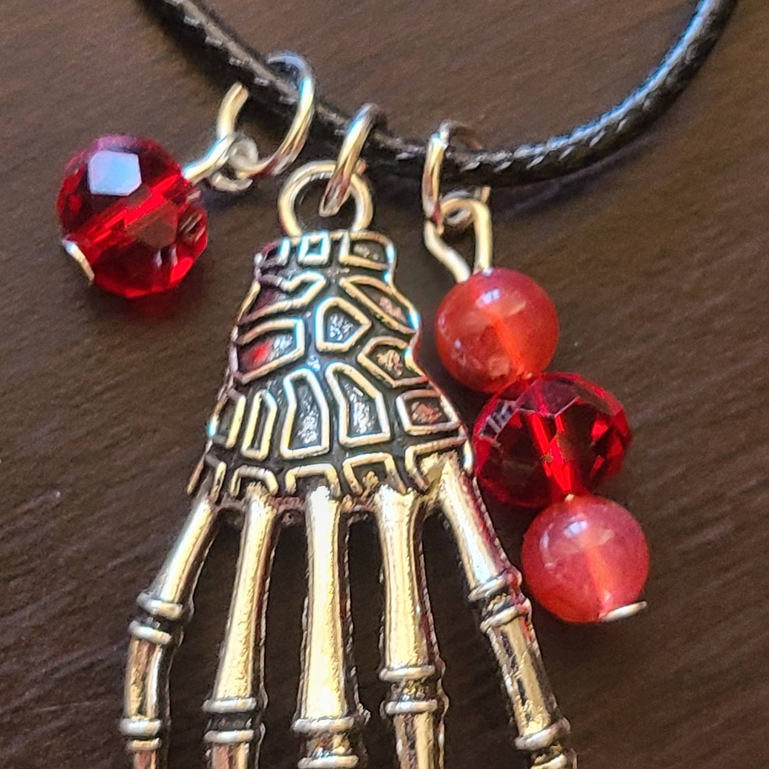 Skeletal Hand Necklace Creepy Skeleton Hand Pendant With - Etsy