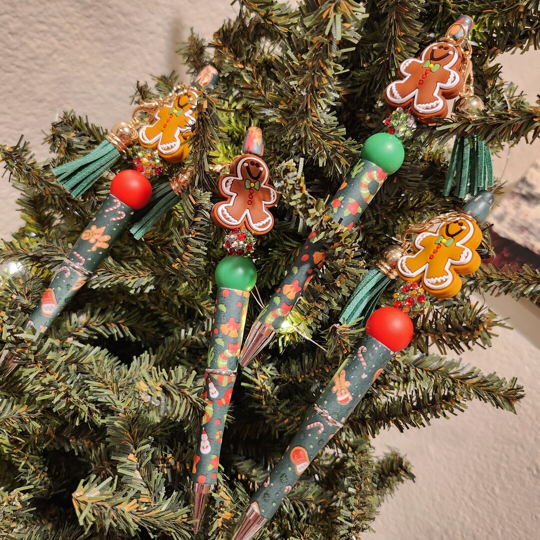 Green Gingerbread Man | Christmas Themed Ink Pens With Silicone ...
