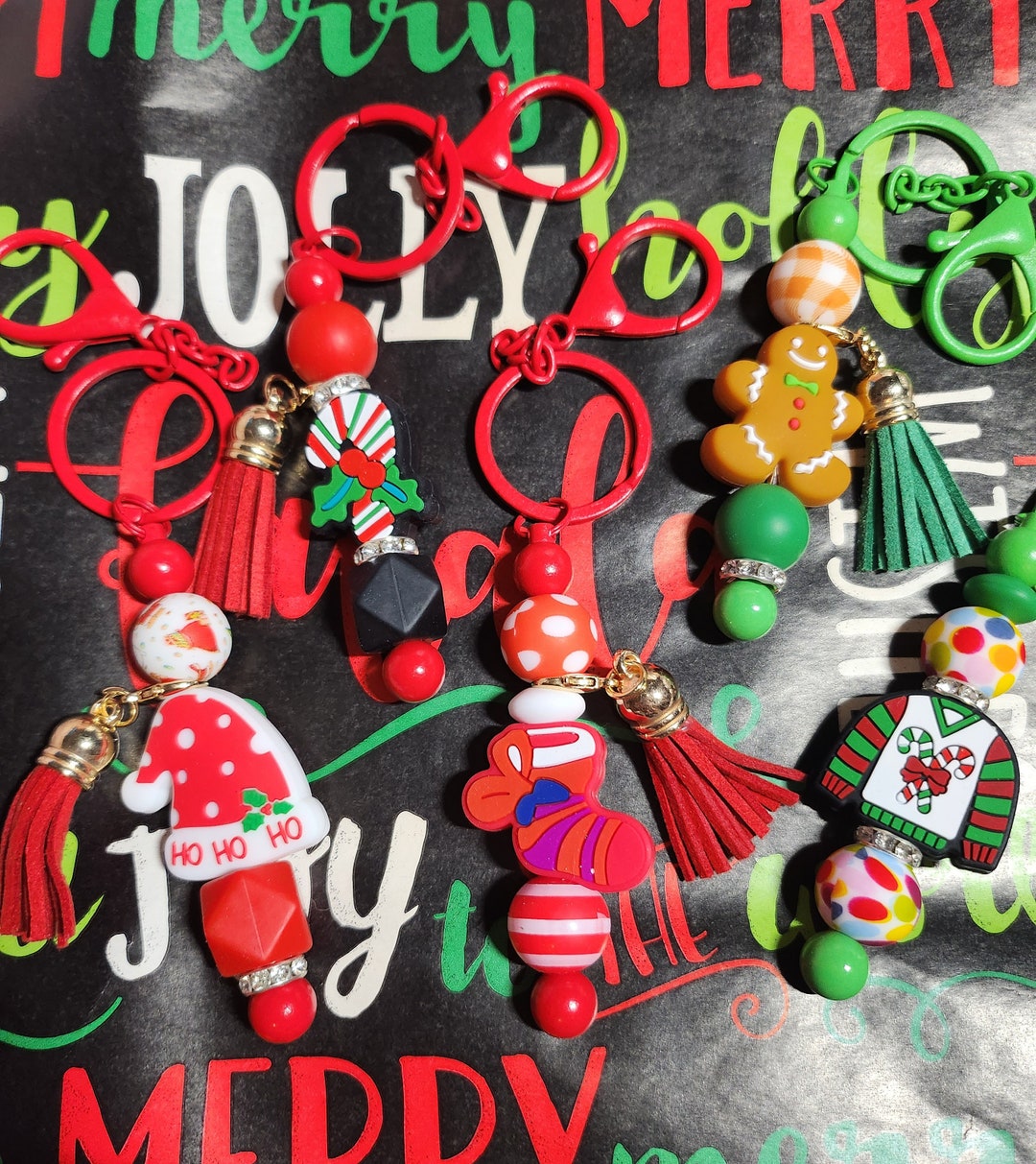 Christmas Keychains - Etsy