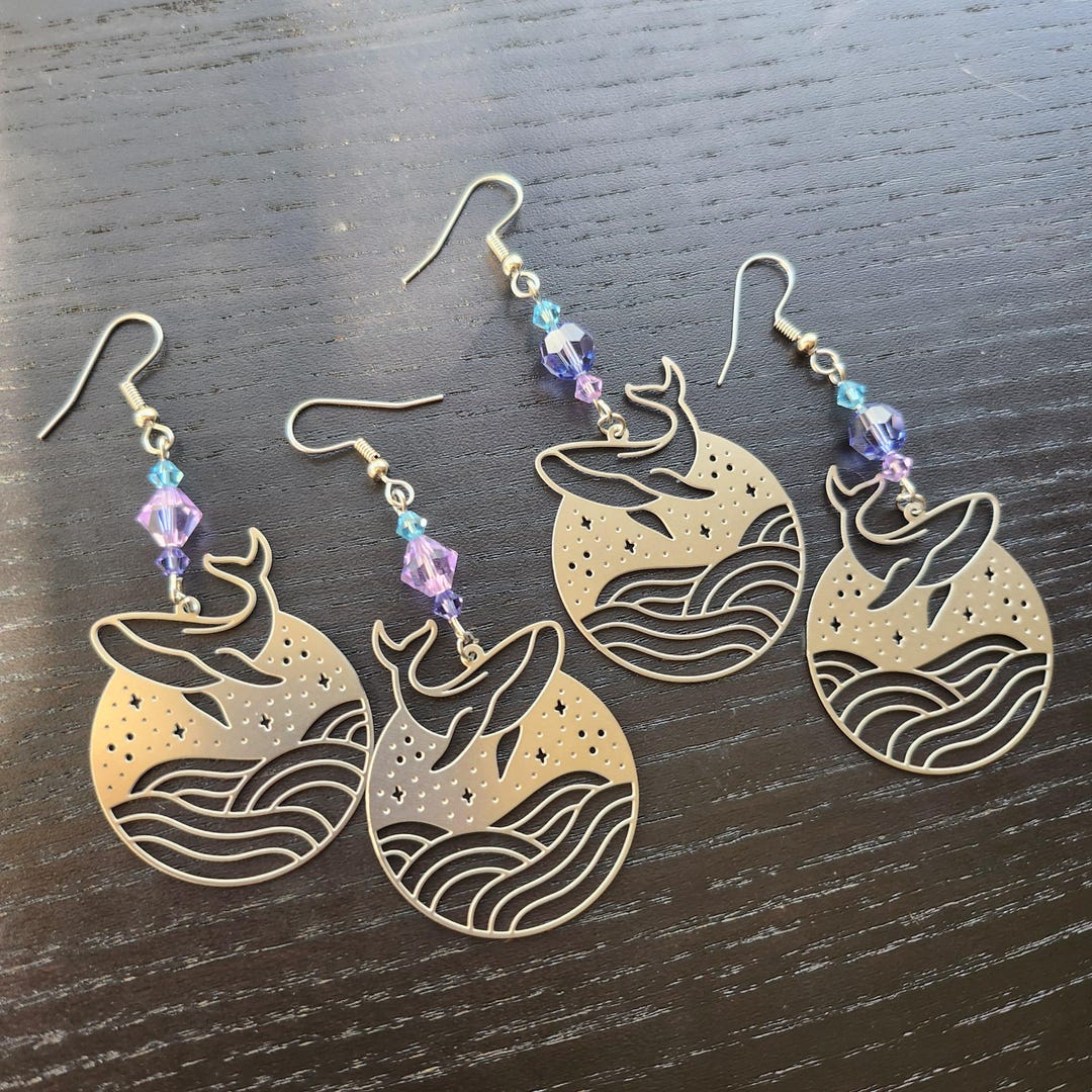 Lonely Whale | Whalien 52 by BTS | Song Inspired Earrings | With ...