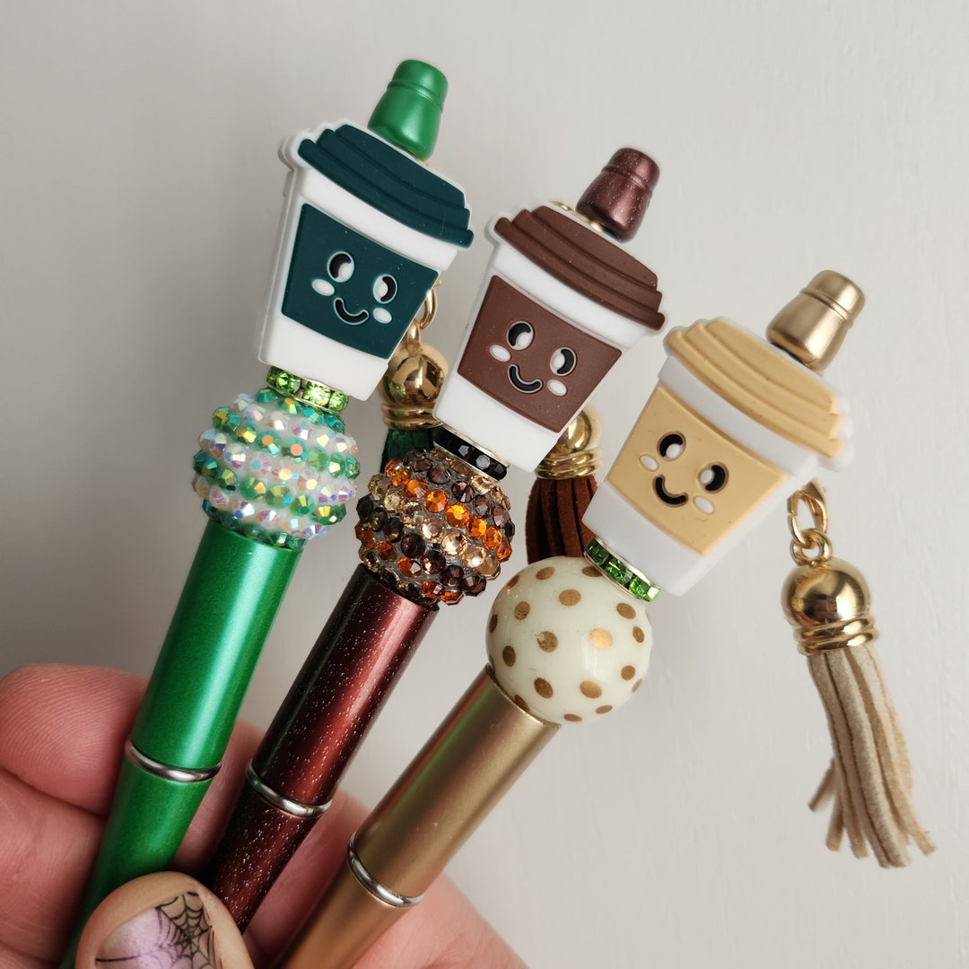 Kawaii Coffee Cup | Coffee Themed Beaded Ink Pens With Silicone Coffee ...