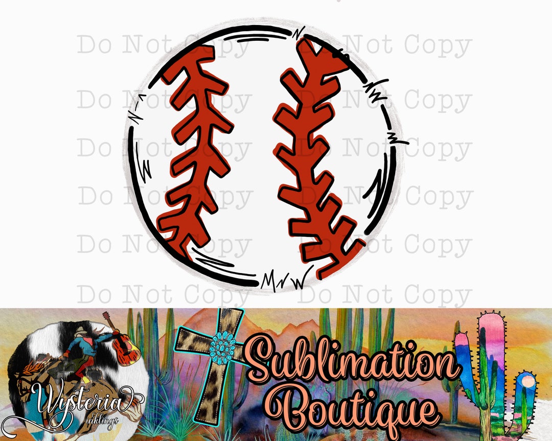 Baseball, Hand Drawn, Sublimation Design, PNG, Instant Download - Etsy