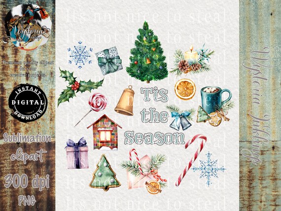 Christmas Doodles PNG Sublimation Design Download-christmas - Etsy