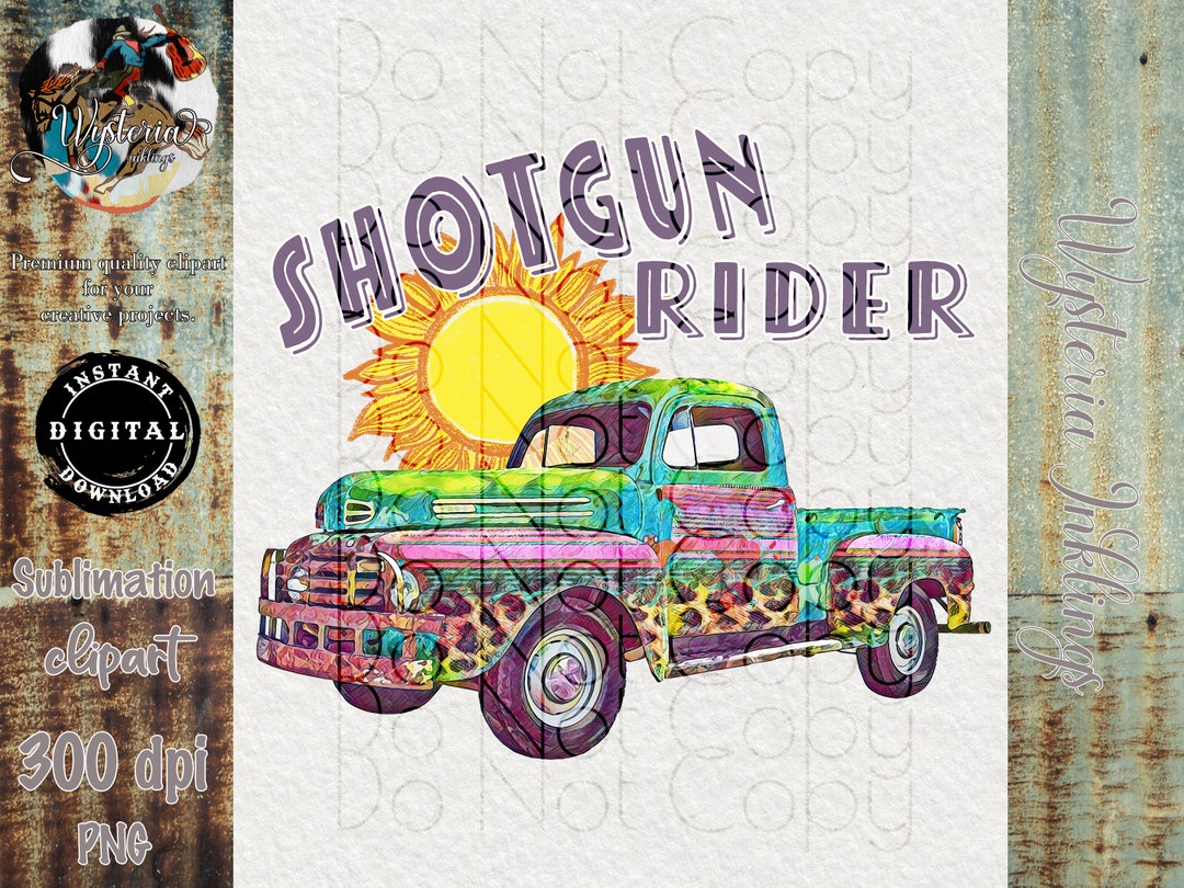 Shot Gun Rider Sublimation Design PNG Instant Download - Etsy