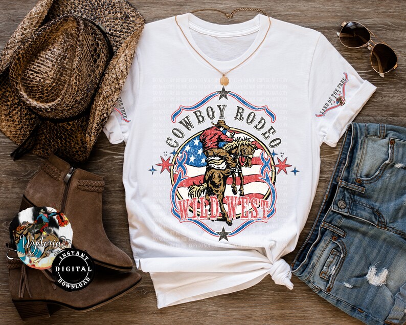 Cowboy Rodeo Png Western Cowboy 4th of July Western PNG - Etsy