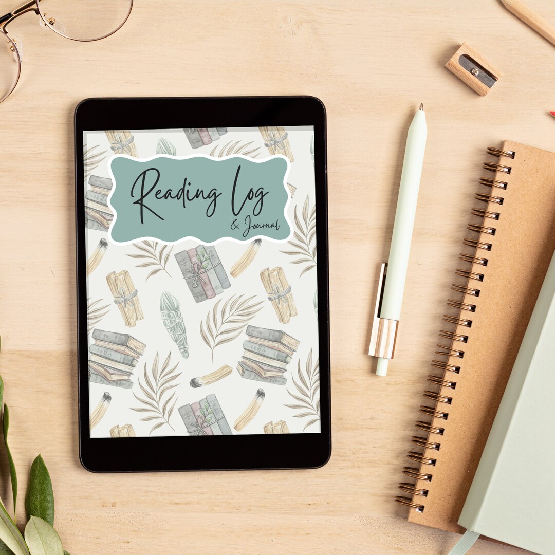 Printable Reading Log, Minimalist Digital Reading Journal, Tracker for ...