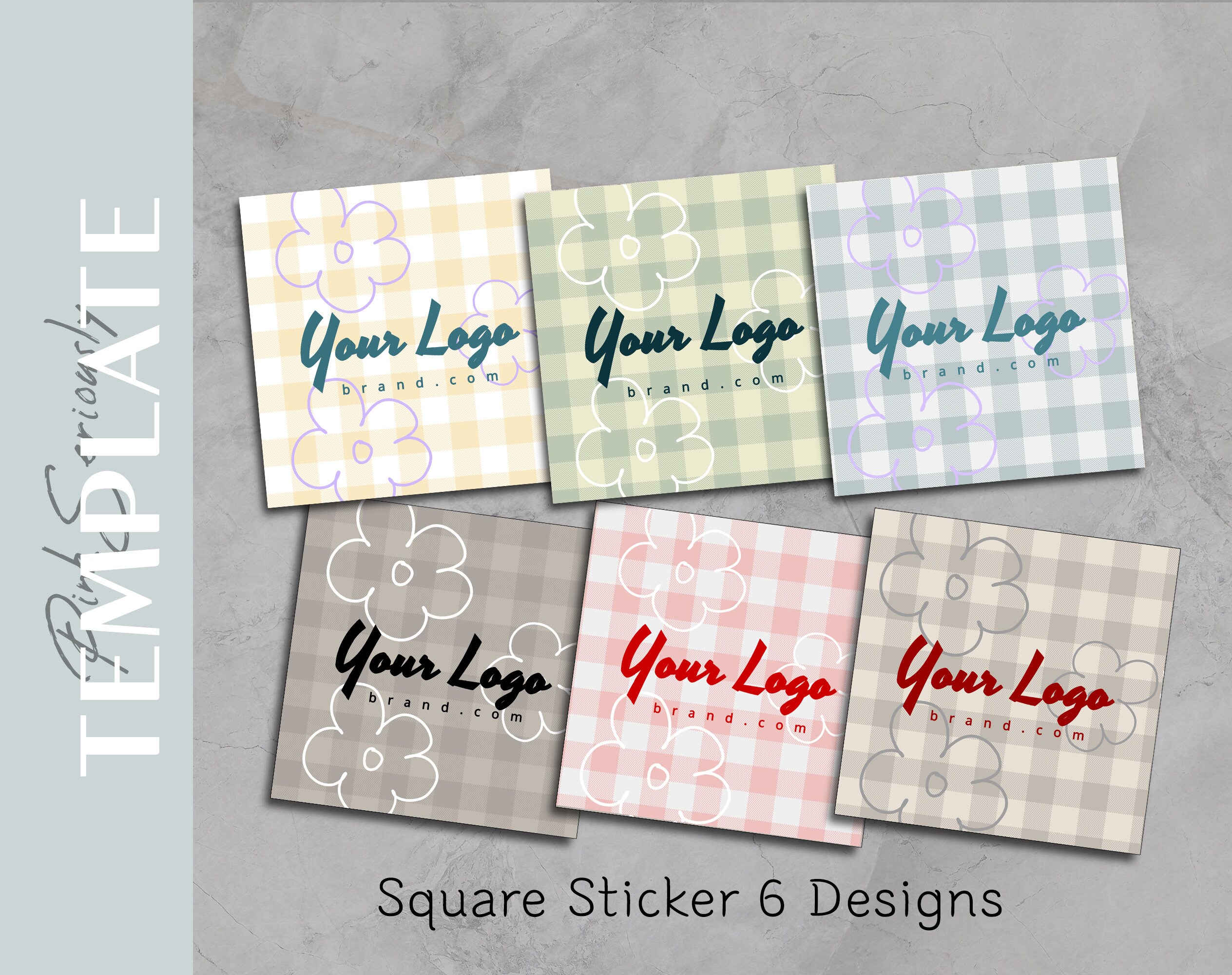 EDITABLE Pastel Round & Square Label Template, DIY Custom Label, Round ...