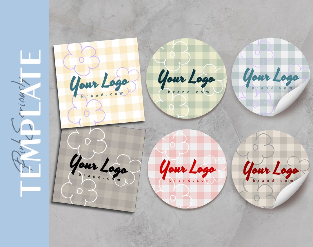 EDITABLE Pastel Round & Square Label Template, DIY Custom Label, Round ...