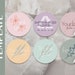 EDITABLE Pastel 6 Design Round Label Template, DIY Custom Label, Eco ...