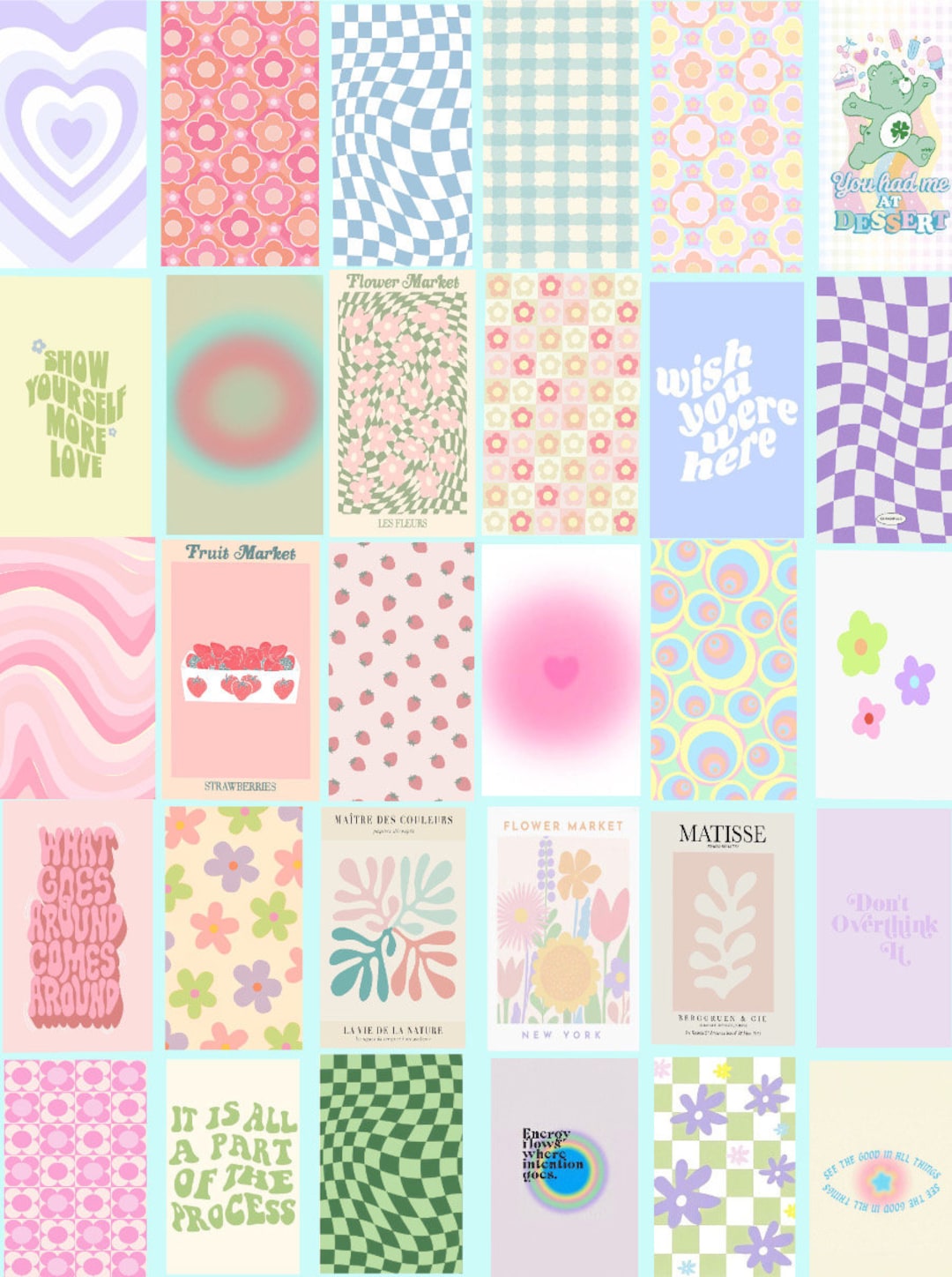 30 Pack Danish Pastel Digital Prints - Etsy