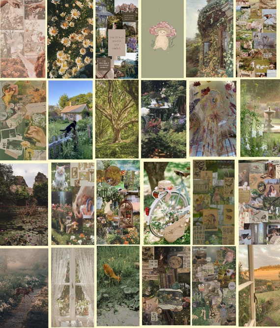 25 Pack Cottagecore Digital Wall Decal Prints - Etsy