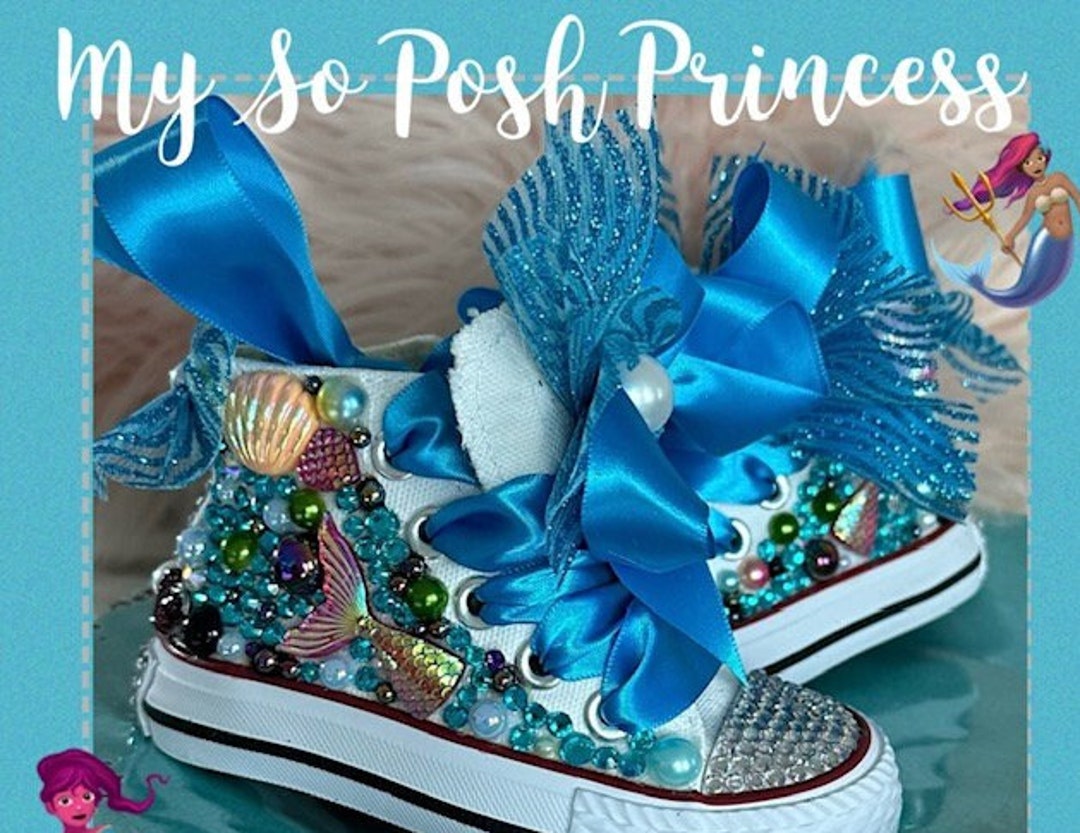 Ship Today Yes Mermaid Sneakers.mermaid Sneakers. Fast Shipped Girls ...