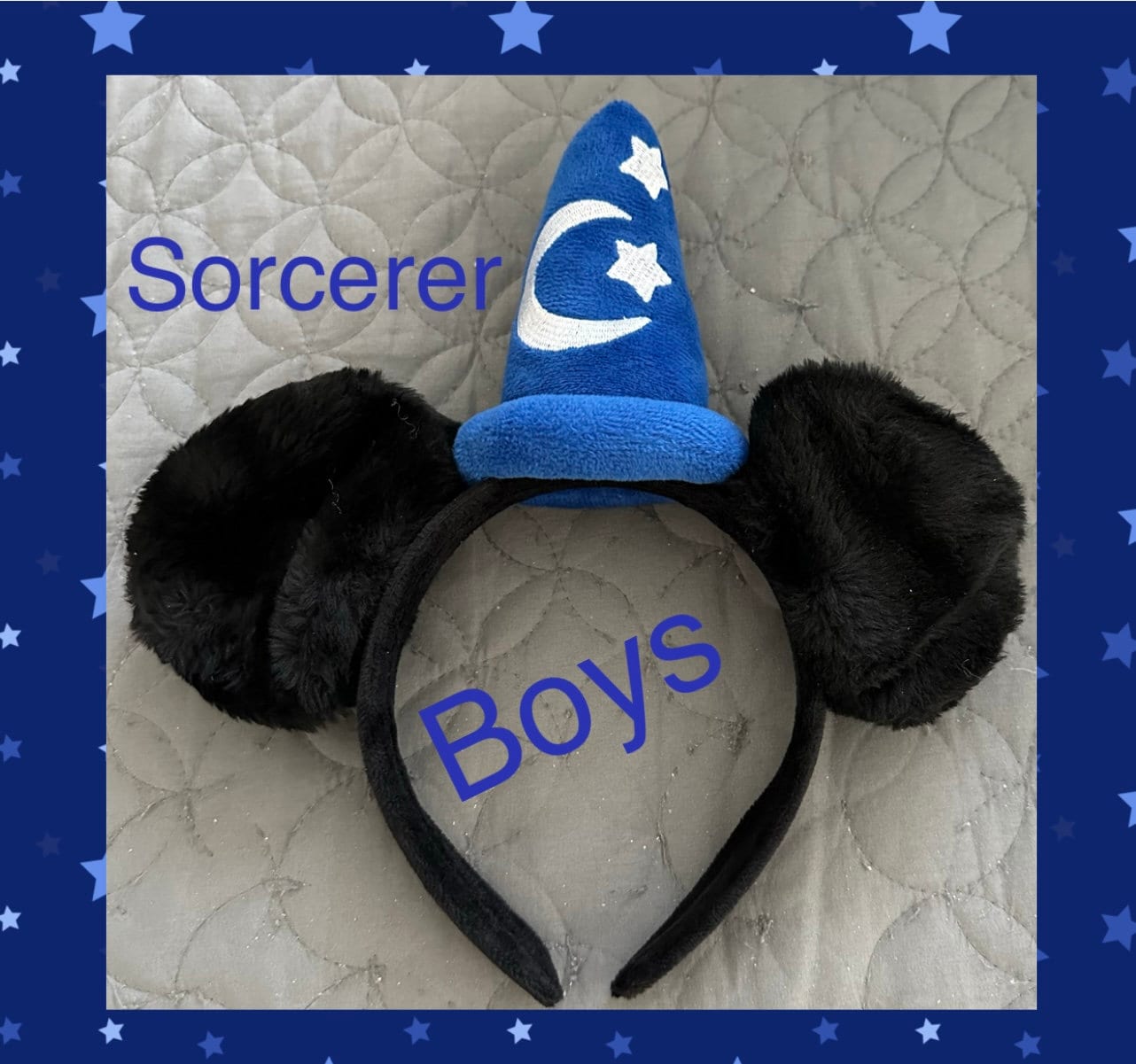 Boys Inspired Mickey Ears.mickey Inspired Ears.sorcerer Ears - Etsy