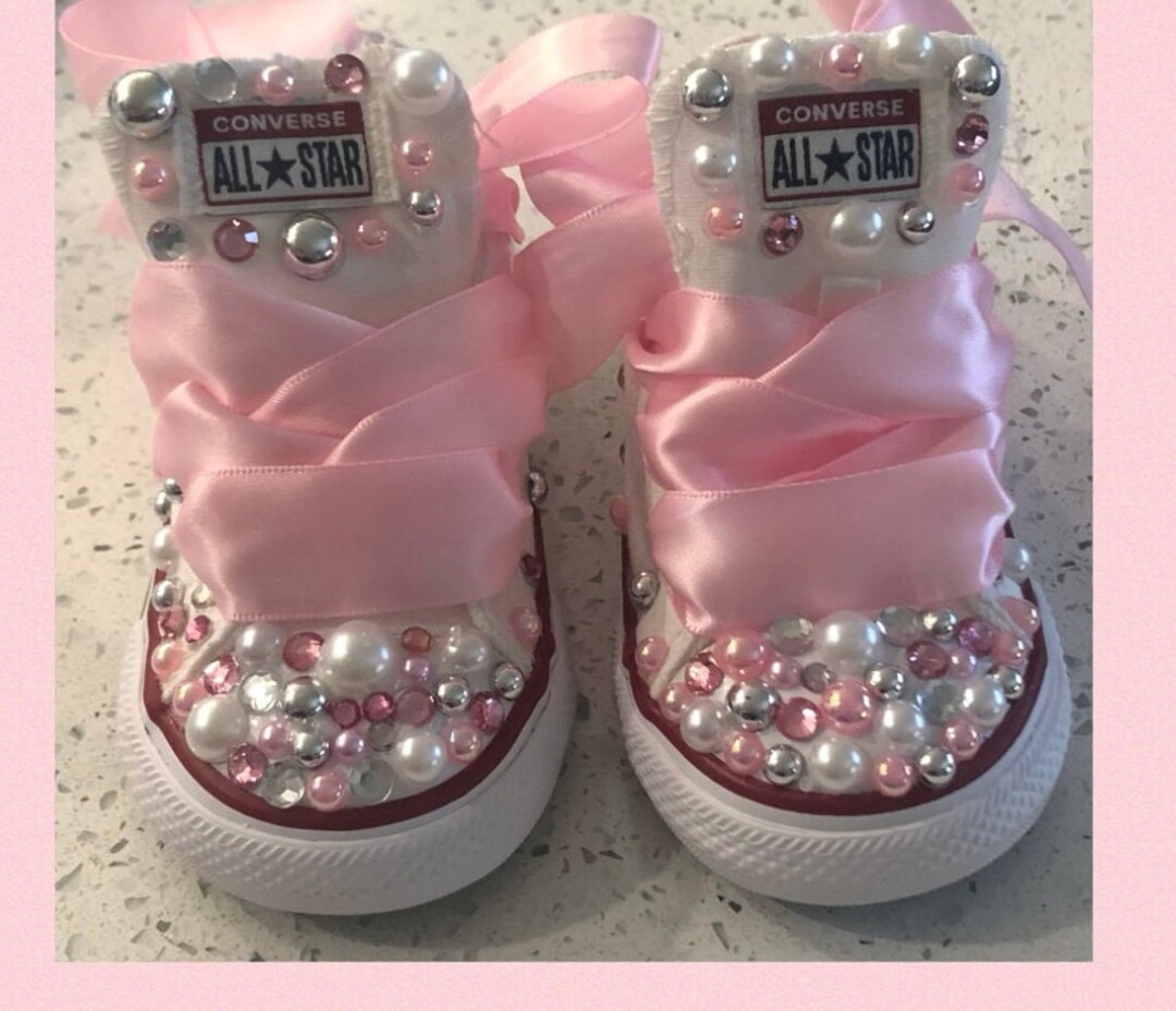 Pearls Converse Sneakers.low Converses Pearls Bling .pearls - Etsy