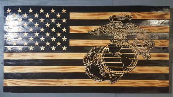 Military Wooden American Flag Marine Navy Air Force Army | Etsy