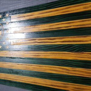Green Bay Packers Wooden American Flag - Etsy