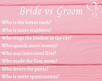 Bride Vs Groom Game - Etsy