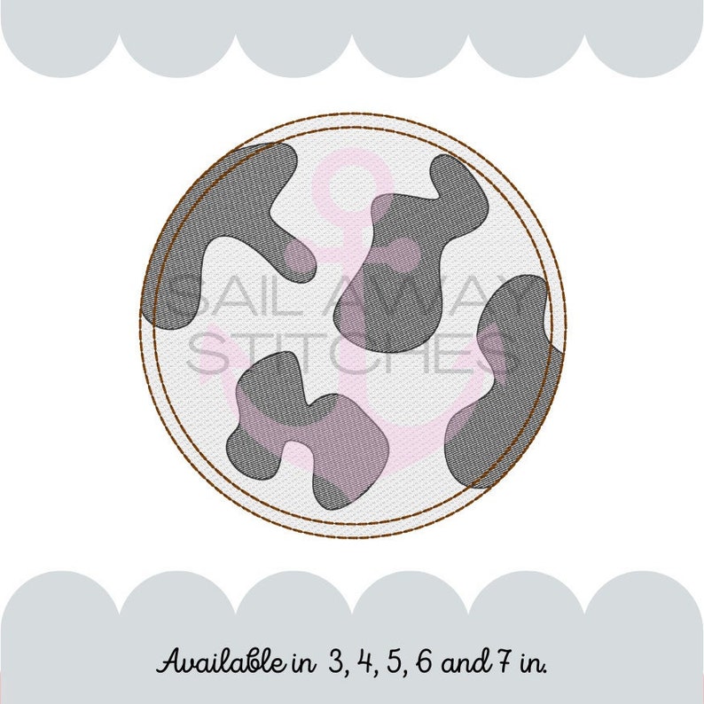 Holstein Cow Print Sketch Stitch Monogram Frame Machine Embroidery - Etsy