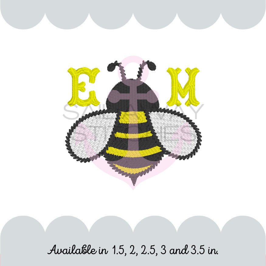 Buzzy Bumble Bee Sketch Stitch Mini Machine Embroidery - Etsy