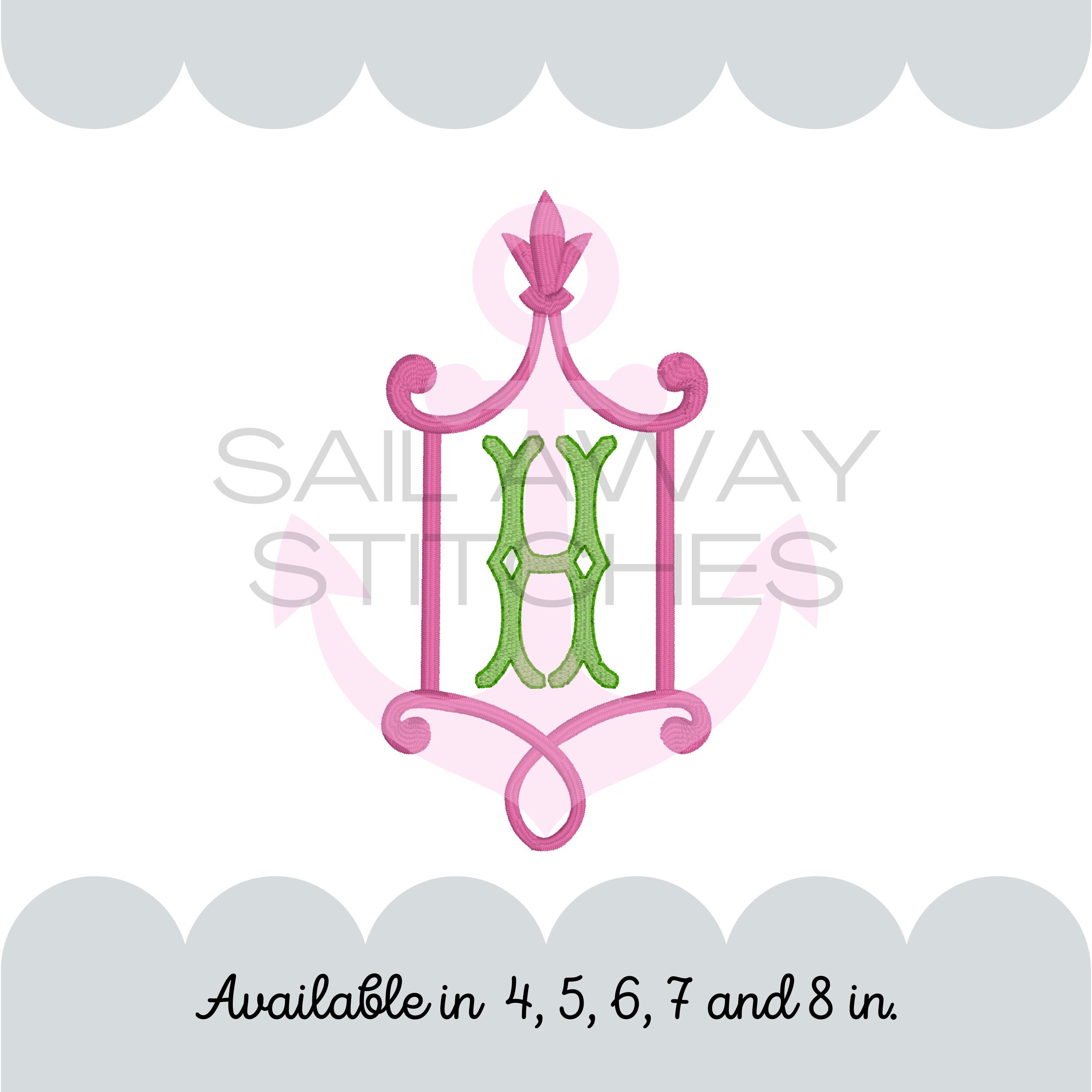 Single Letter Monogram Frame - Etsy