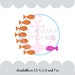 School of Funny Fish Monogram Frame Embroidery Sketch Stitch - Etsy