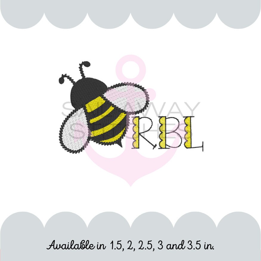 Buzzy Bumble Bee Sketch Stitch Mini Machine Embroidery - Etsy