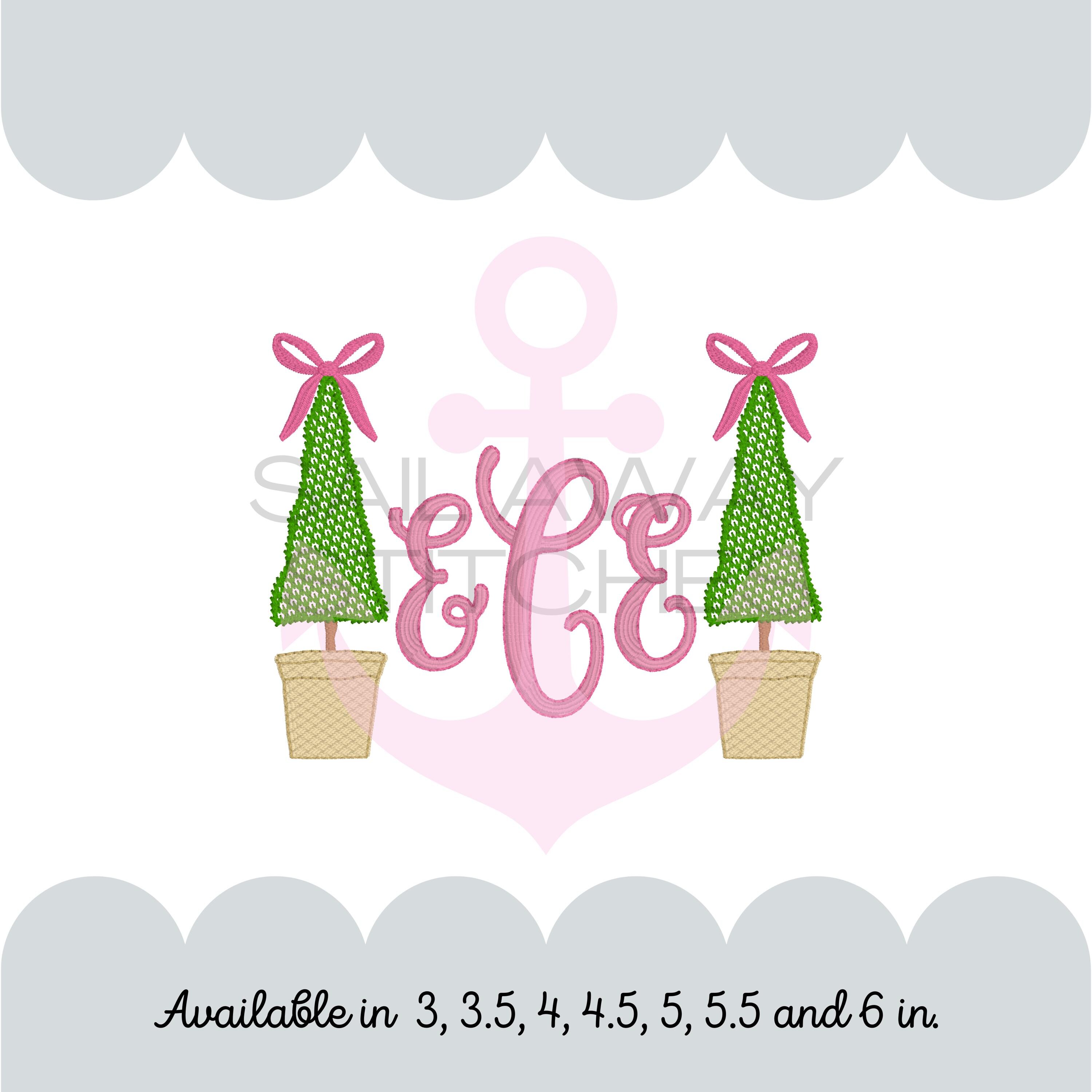 Christmas Topiary Machine Embroidery - Etsy