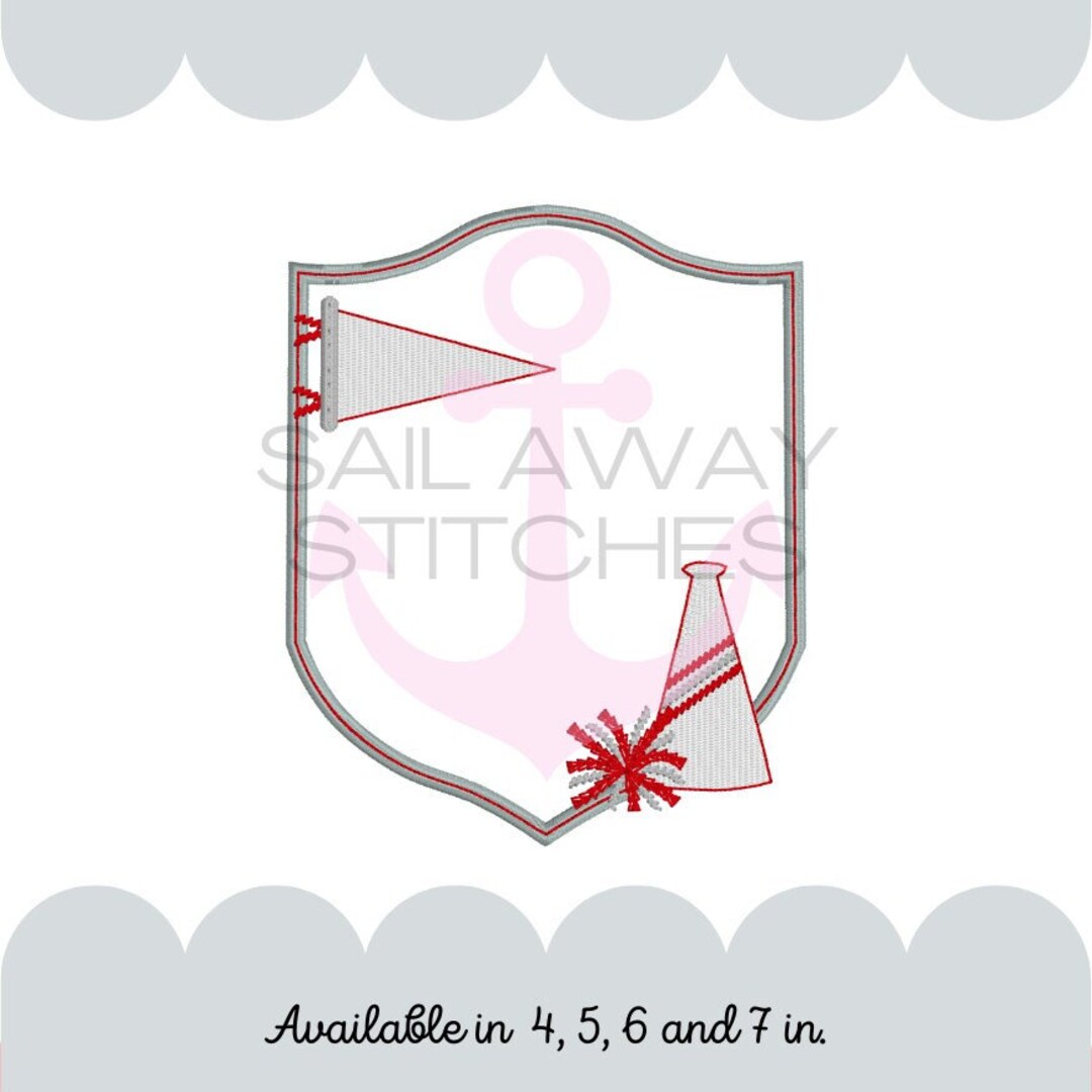 Cheer Megaphone Pom Pom School Spirit Monogram Frame Machine Embroidery ...