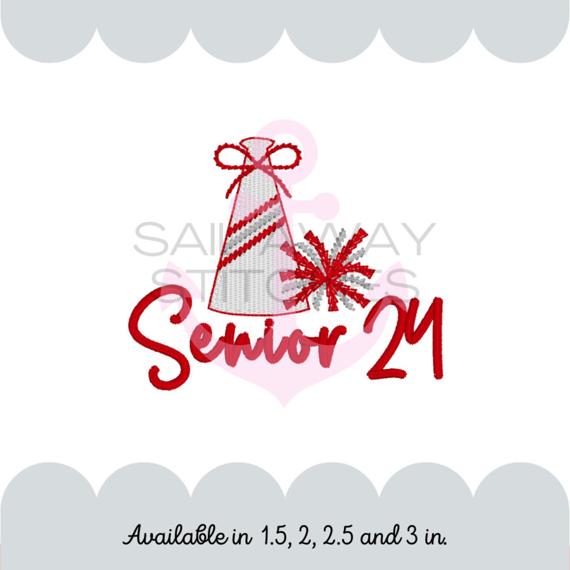 Cheer Megaphone Pom Pom School Spirit Monogram Frame Machine Embroidery ...