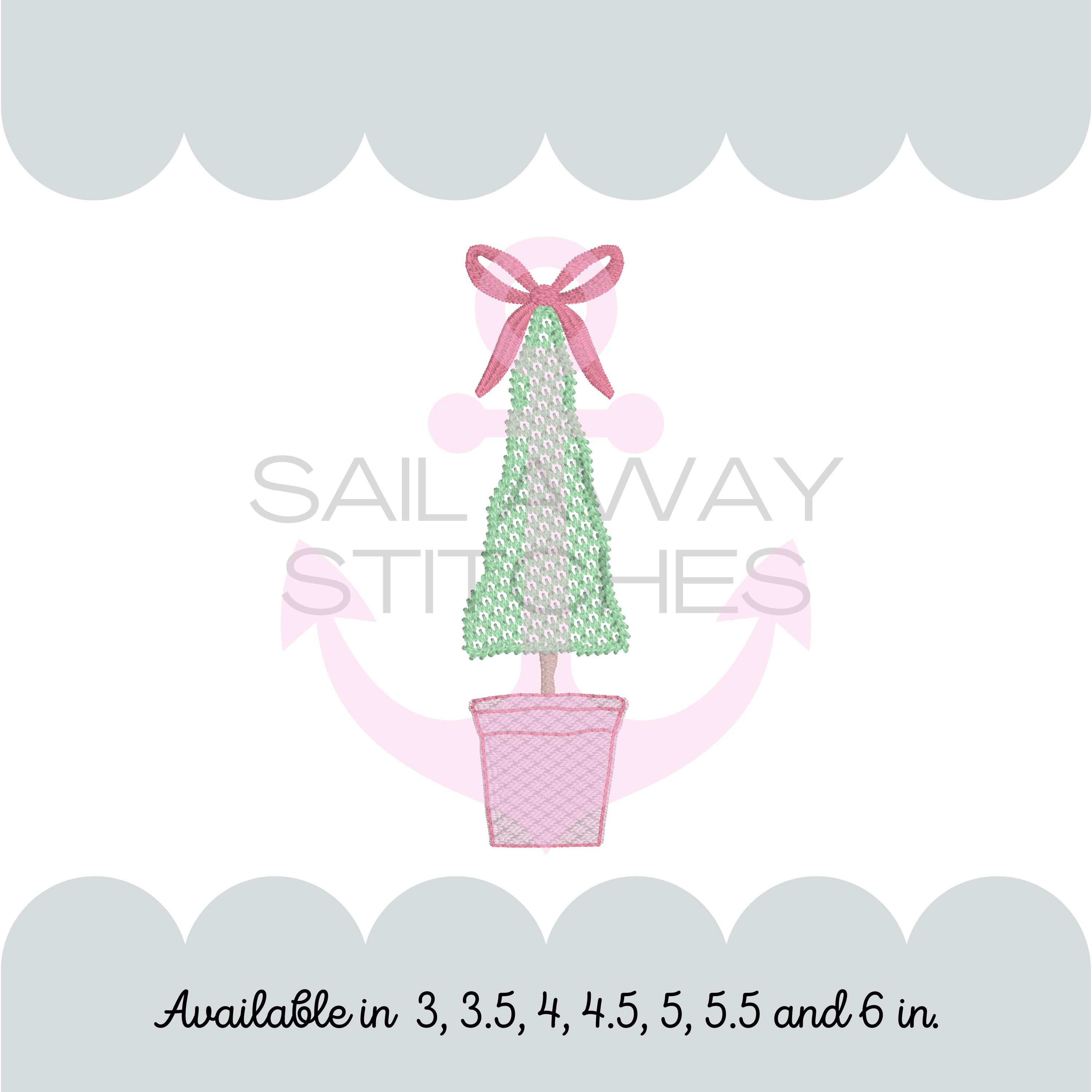 Christmas Topiary Machine Embroidery - Etsy