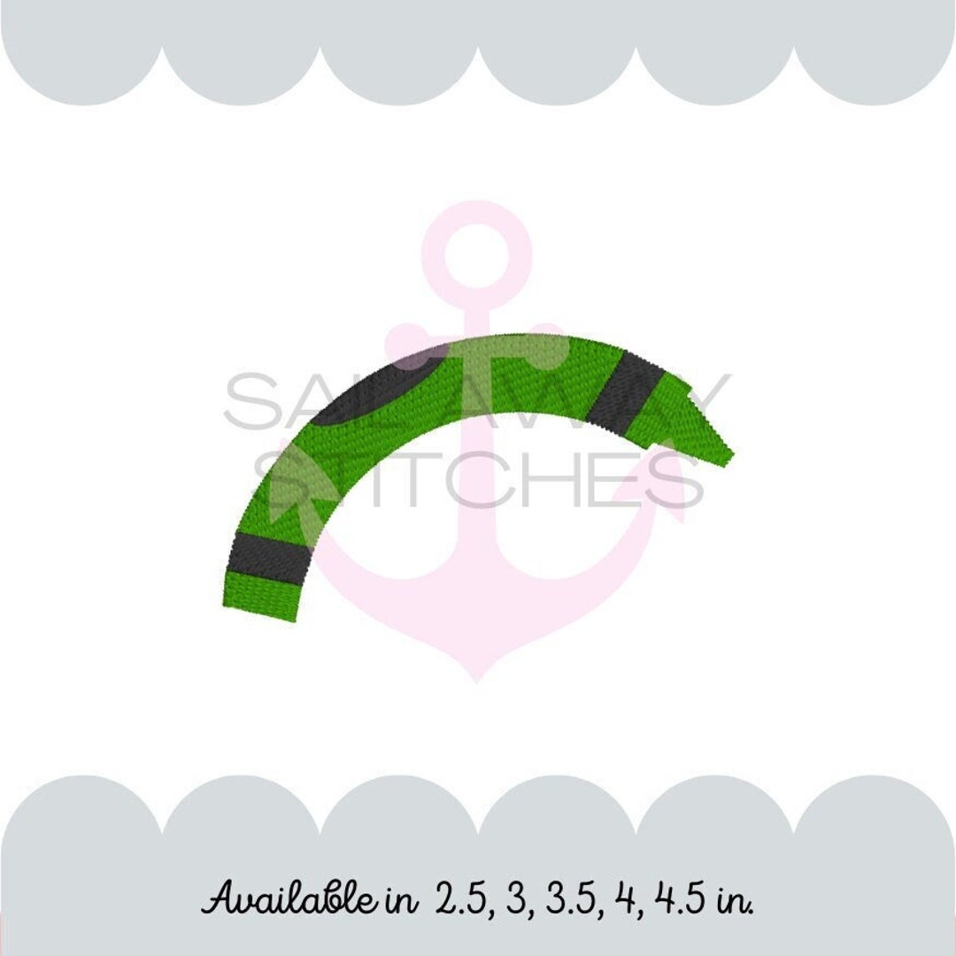 Crayon Monogram Topper Back to School Machine Embroidery - Etsy