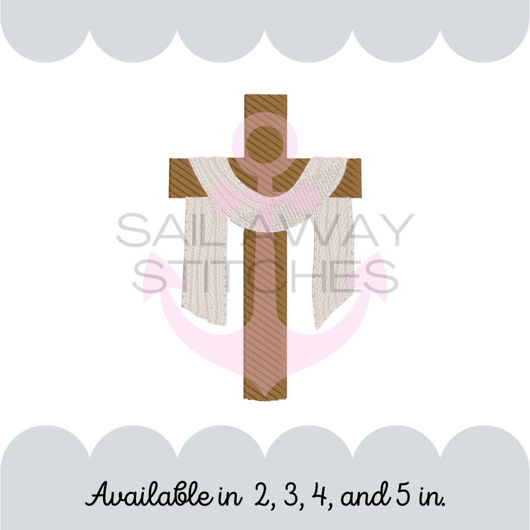 Easter Cross With Sash Mini and Fill Machine Embroidery - Etsy