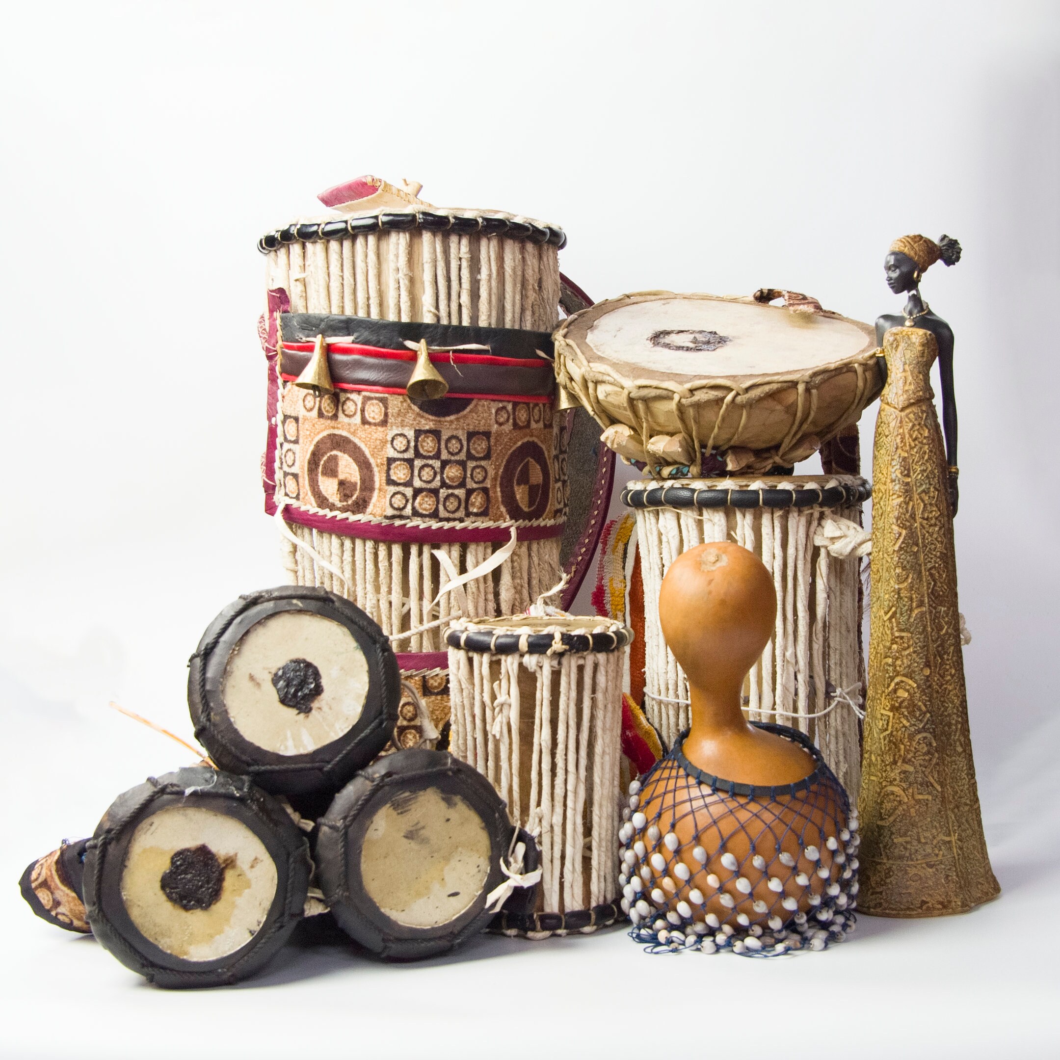 Authentic Nigerian Talking Drum Omele bata With Sticks leather Tuning Authentic Nigerian Talking Drum Omele bata With Sticks leather Tuning