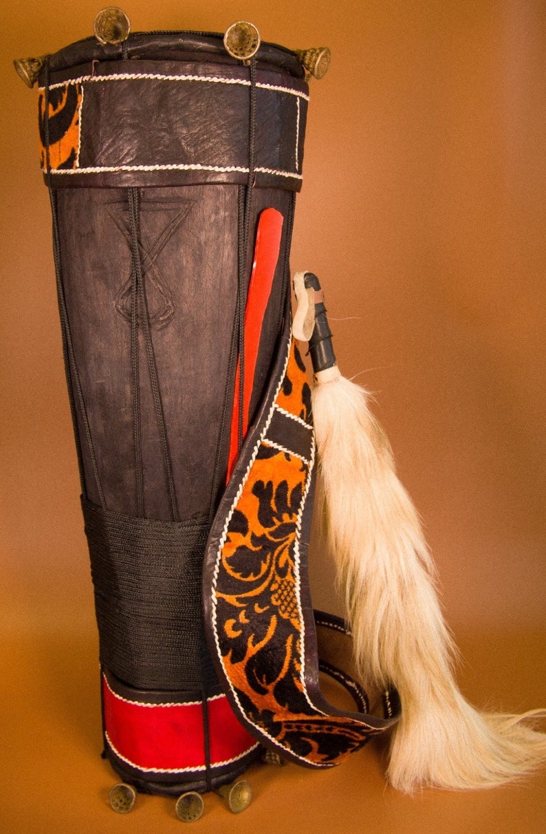 Authentic Nigerian Talking Drum Iya-ilu Bata | Double Sided Bata - Etsy