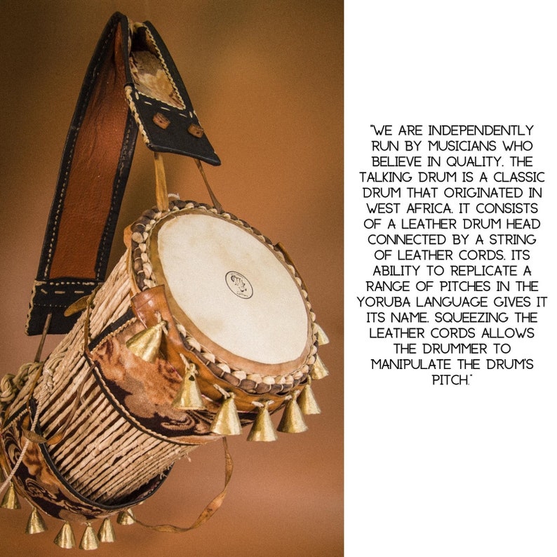 Authentic Nigerian Talking Drum: Iya-ilu Gangan Mother Drum With Bells ...