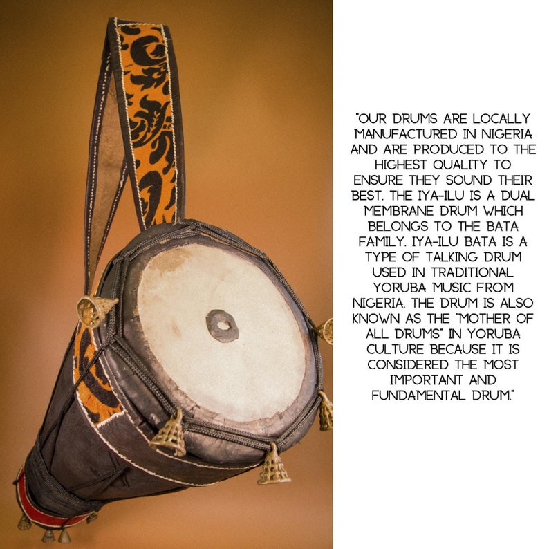 Authentic Nigerian Talking Drum Iya-ilu Bata Double Sided Bata - Etsy