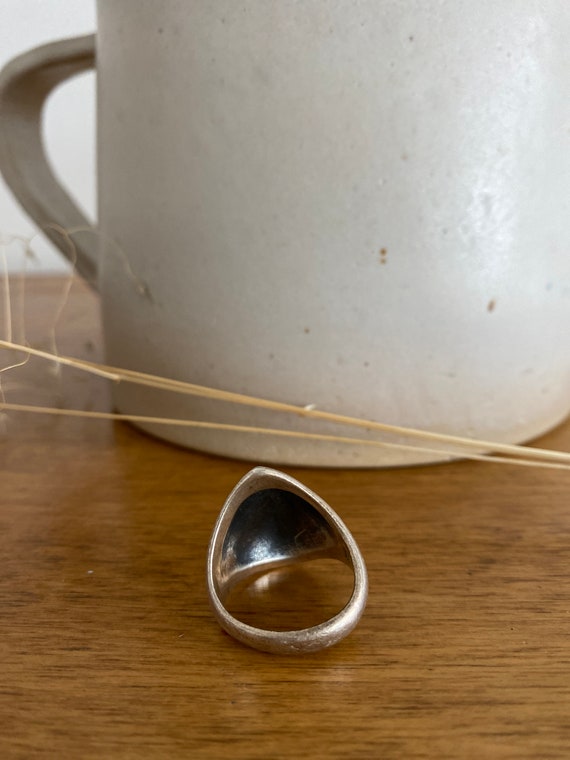 Vintage Silver Modernist Ring - Gem