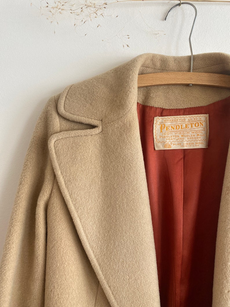 Vintage Wool Belted Pendleton Wrap Coat - Etsy