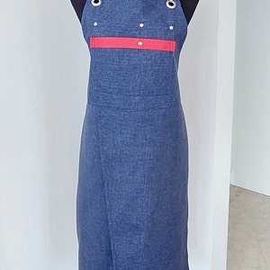 Linen Split Leg Pottery Apron, Craft Overalls, Adjustable Canvas Art ...