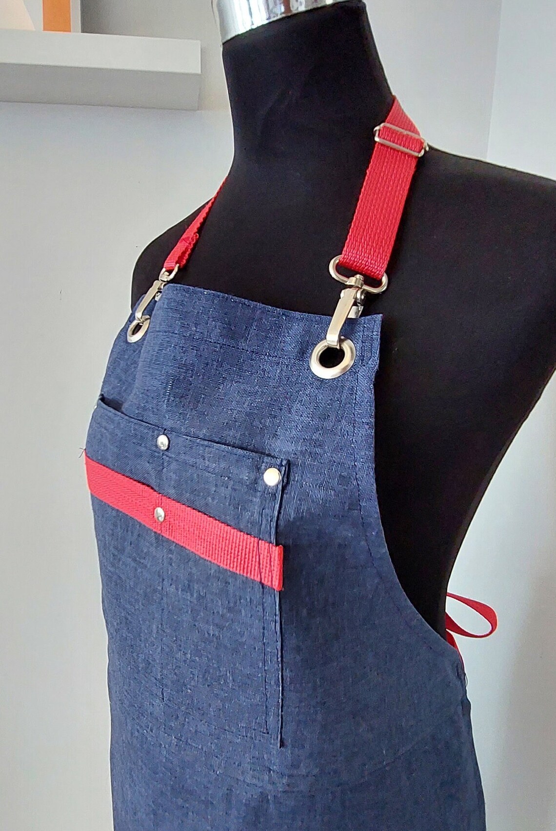 Linen Split Leg Pottery Apron Craft Overalls Adjustable - Etsy