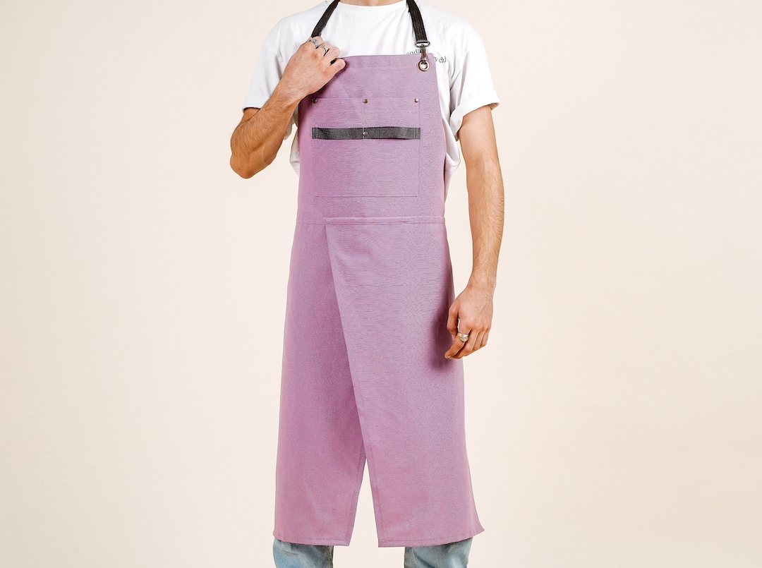 Embroidered Canvas Split Leg Apron, Adjustable Pottery Art Teacher Gift ...