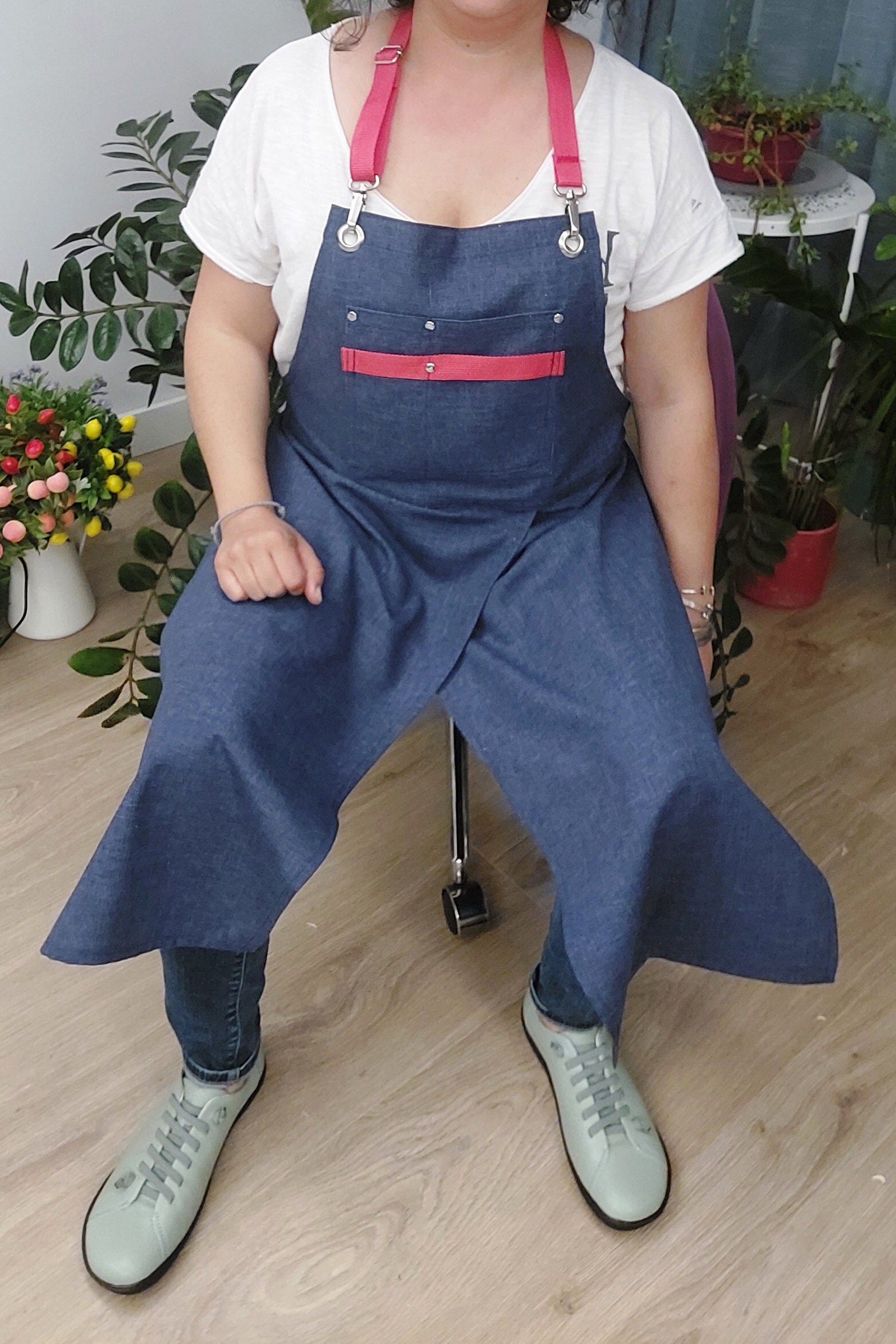 Linen Split Leg Pottery Apron Craft Overalls Adjustable - Etsy