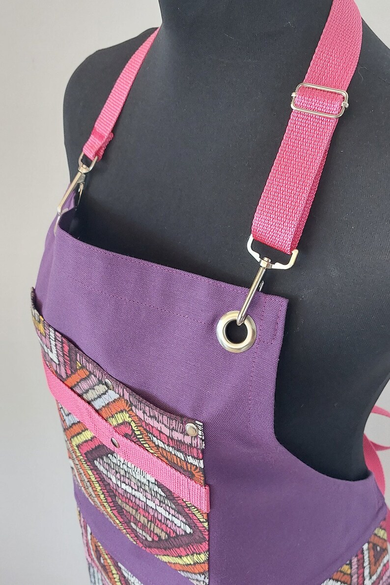 Colorful Linen Split Leg Pottery Apron Dress Craft Overalls - Etsy