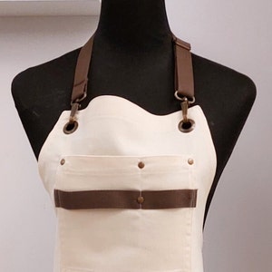 Linen Split Leg Pottery Apron, Craft Overalls, Adjustable Canvas Art ...