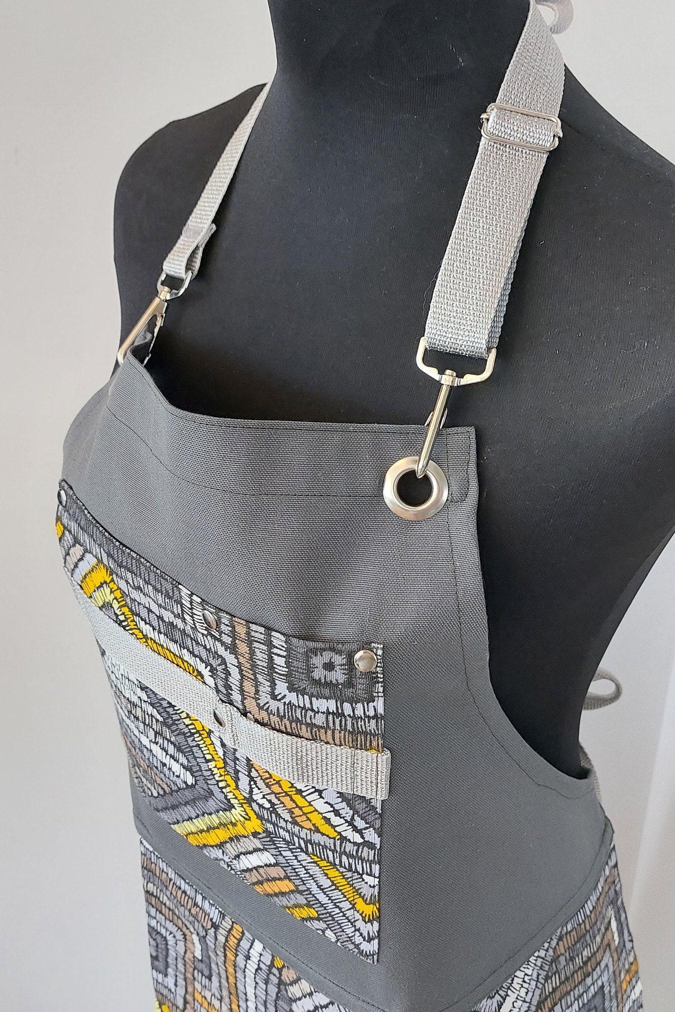 Colorful Linen Split Leg Pottery Apron Dress Craft Overalls - Etsy