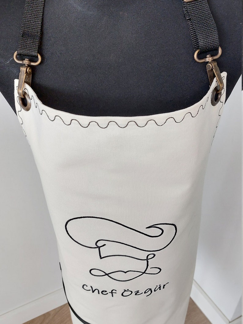 Personalized Name Embroidered Double Layer Kitchen Apron | Etsy