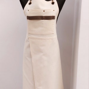 Linen Split Leg Pottery Apron, Craft Overalls, Adjustable Canvas Art ...