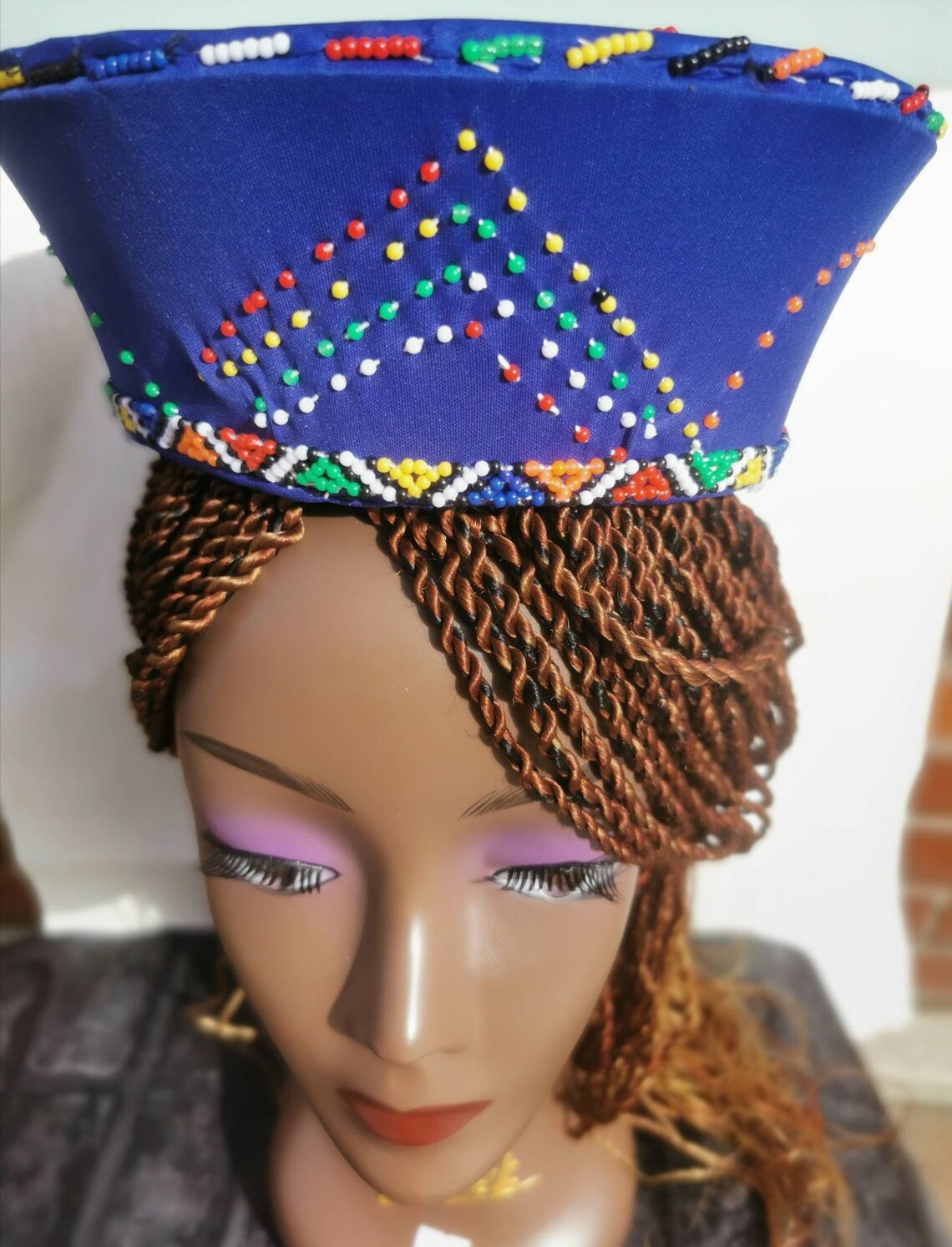 Small Isicholi Zulu Bucket Hat Handmade Zulu Ladies Hat Etsy