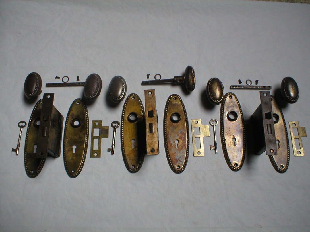 Antique Victorian Door Hardware Set - Etsy