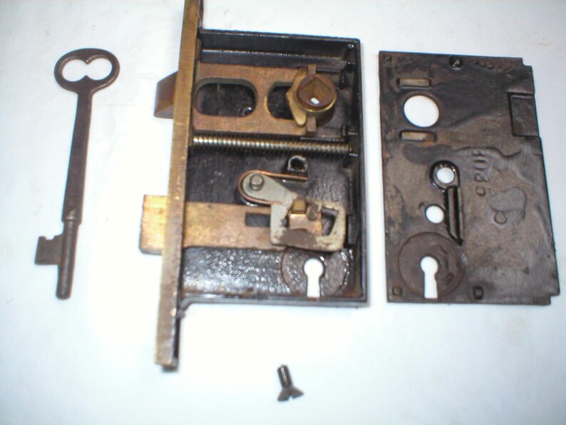 Antique Small Mortise Lock With Key - Etsy